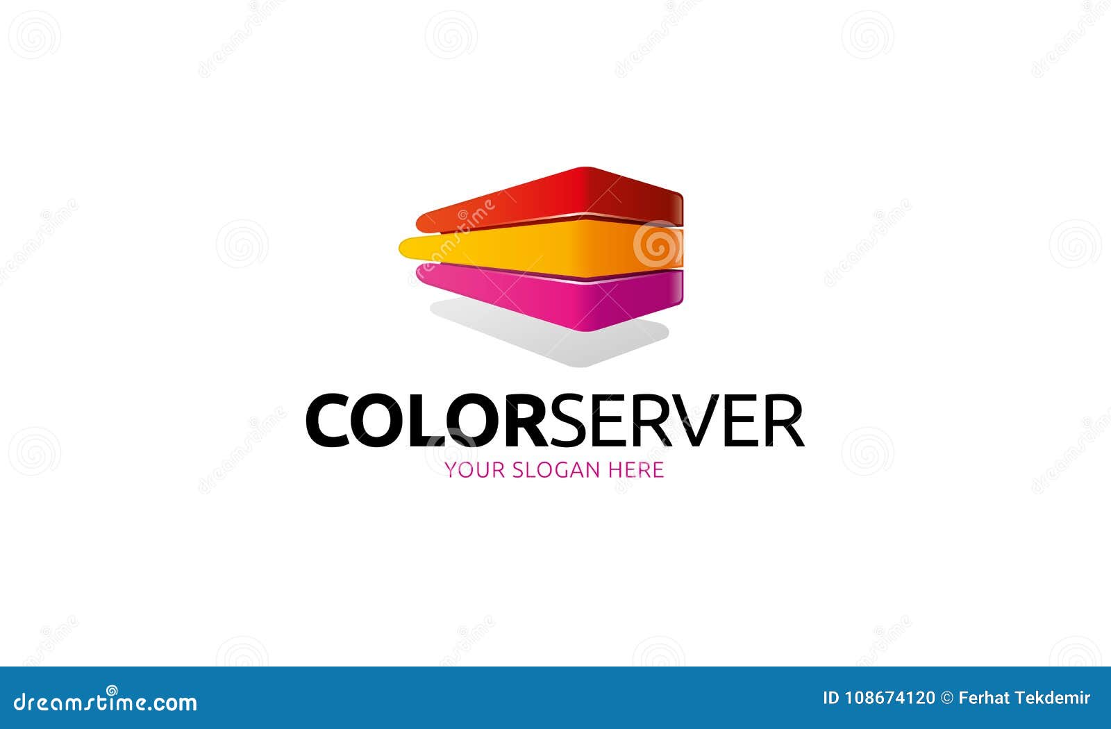 Color Server Logo Template stock vector. Illustration of render - 108674120