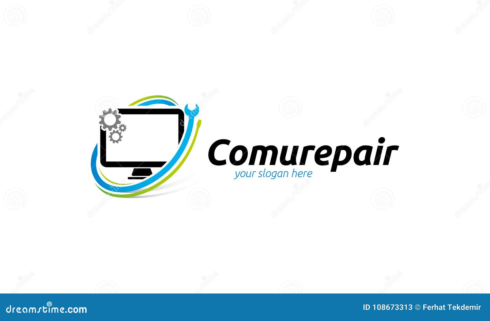Computer Repair Logo Template Stock Vector - Illustration of ...