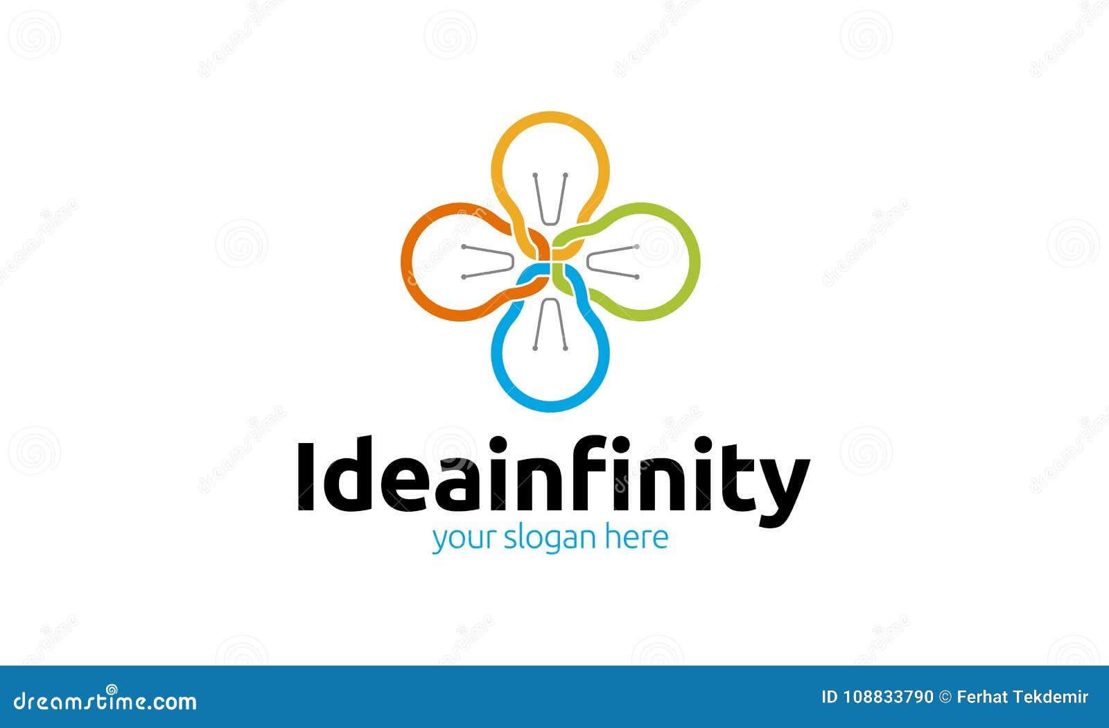 Ideas Infinity Logo Template Stock Illustration - Illustration of mind ...