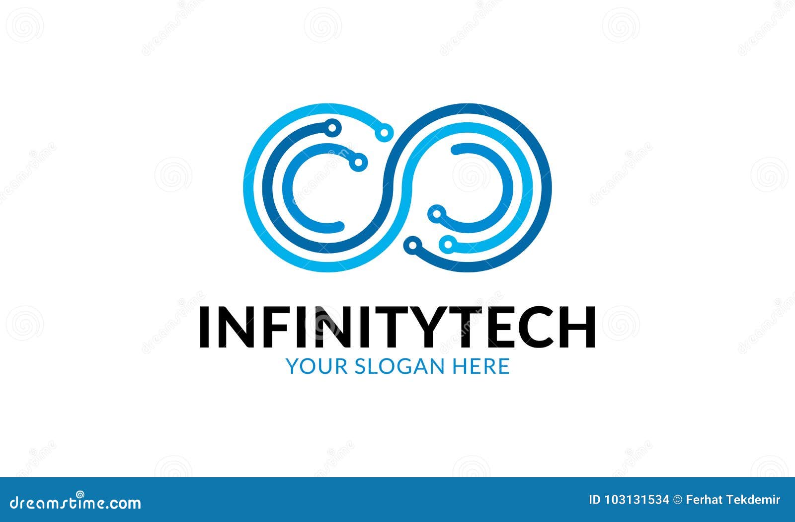 Infinity Tech Logo Template Stock Illustration - Illustration of manual ...