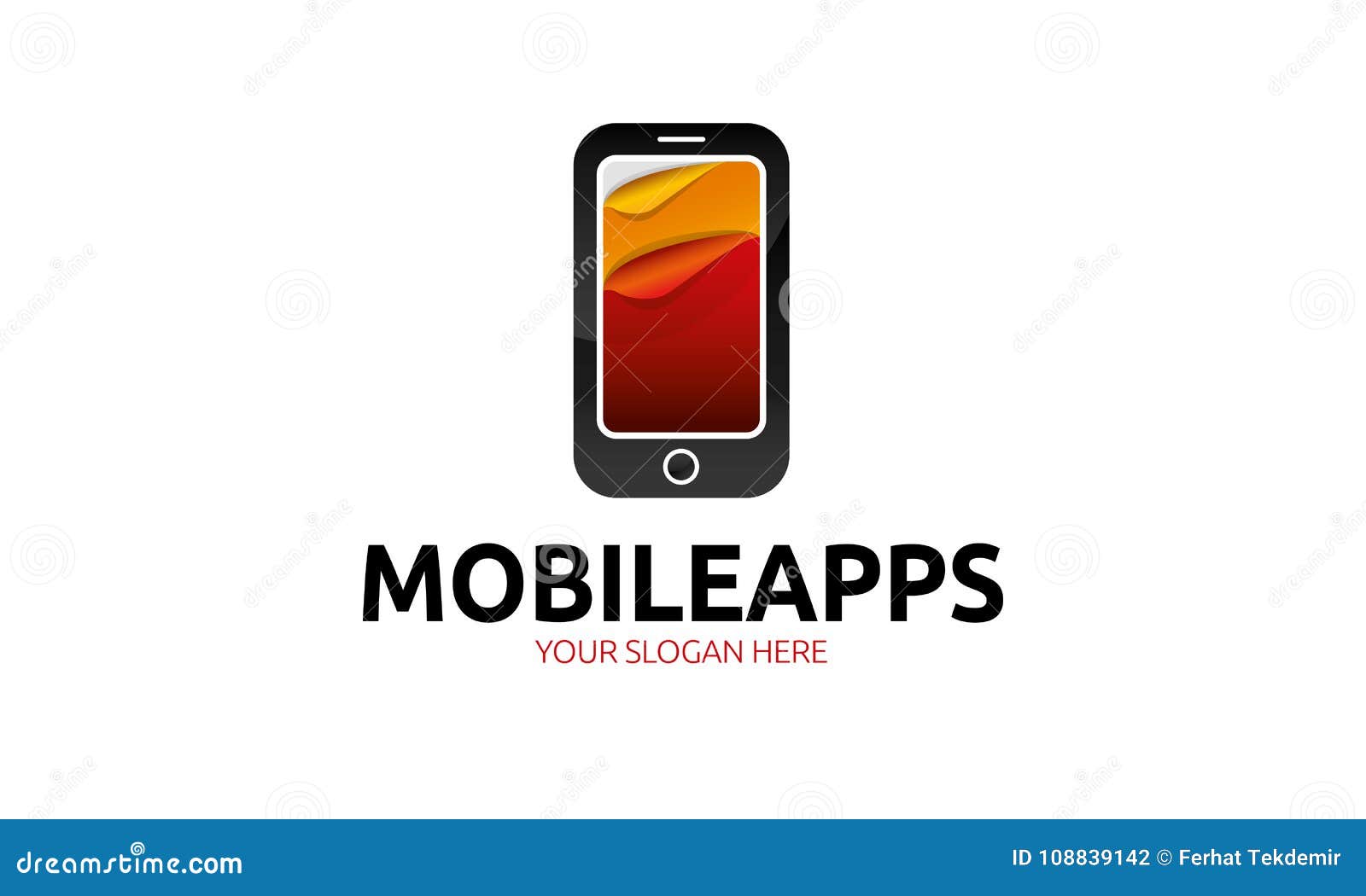 Mobile Apps Logo Template stock vector. Illustration of screen - 108839142