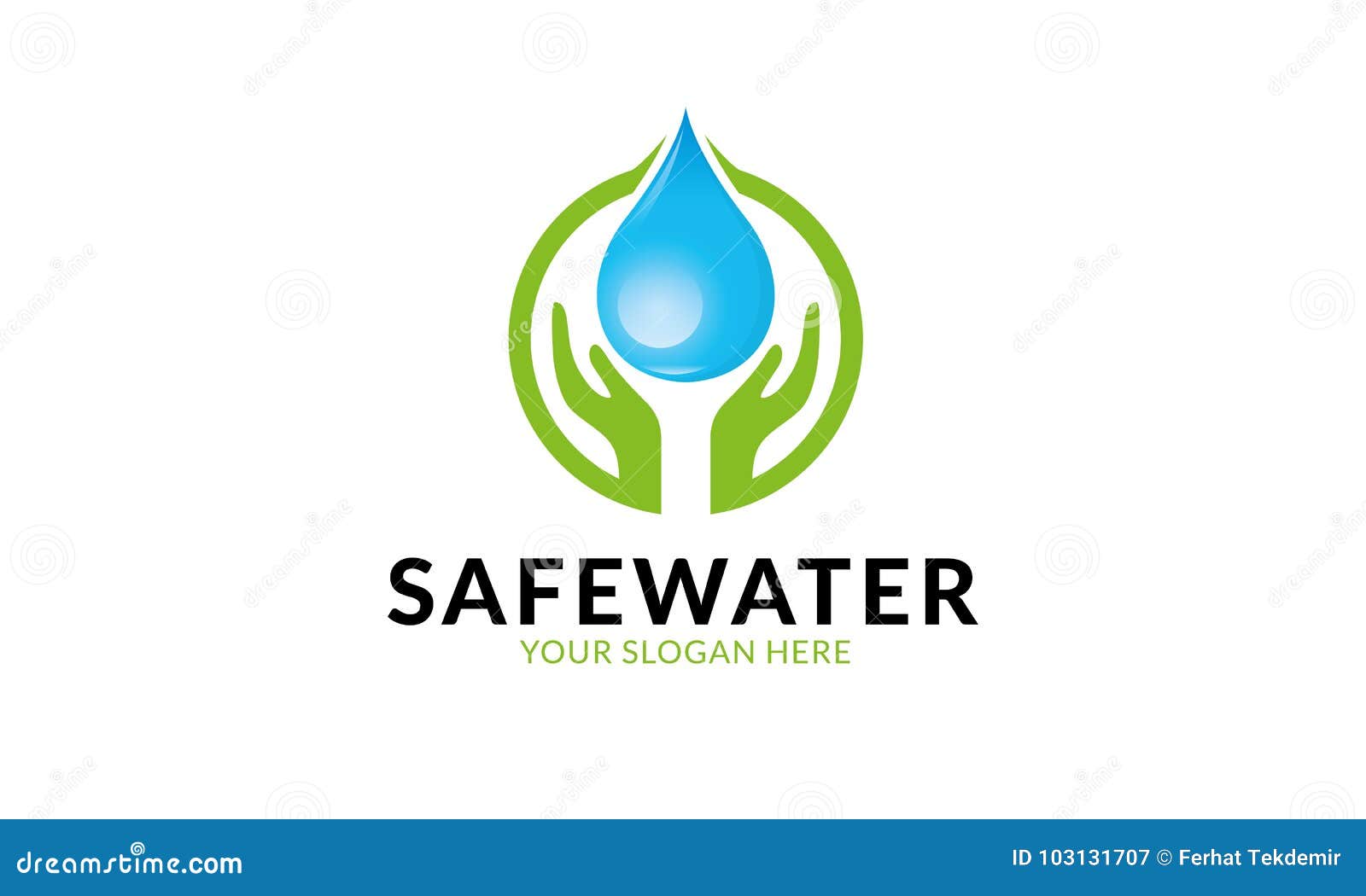 Safe Water logo template stock illustration. Illustration of nature ...