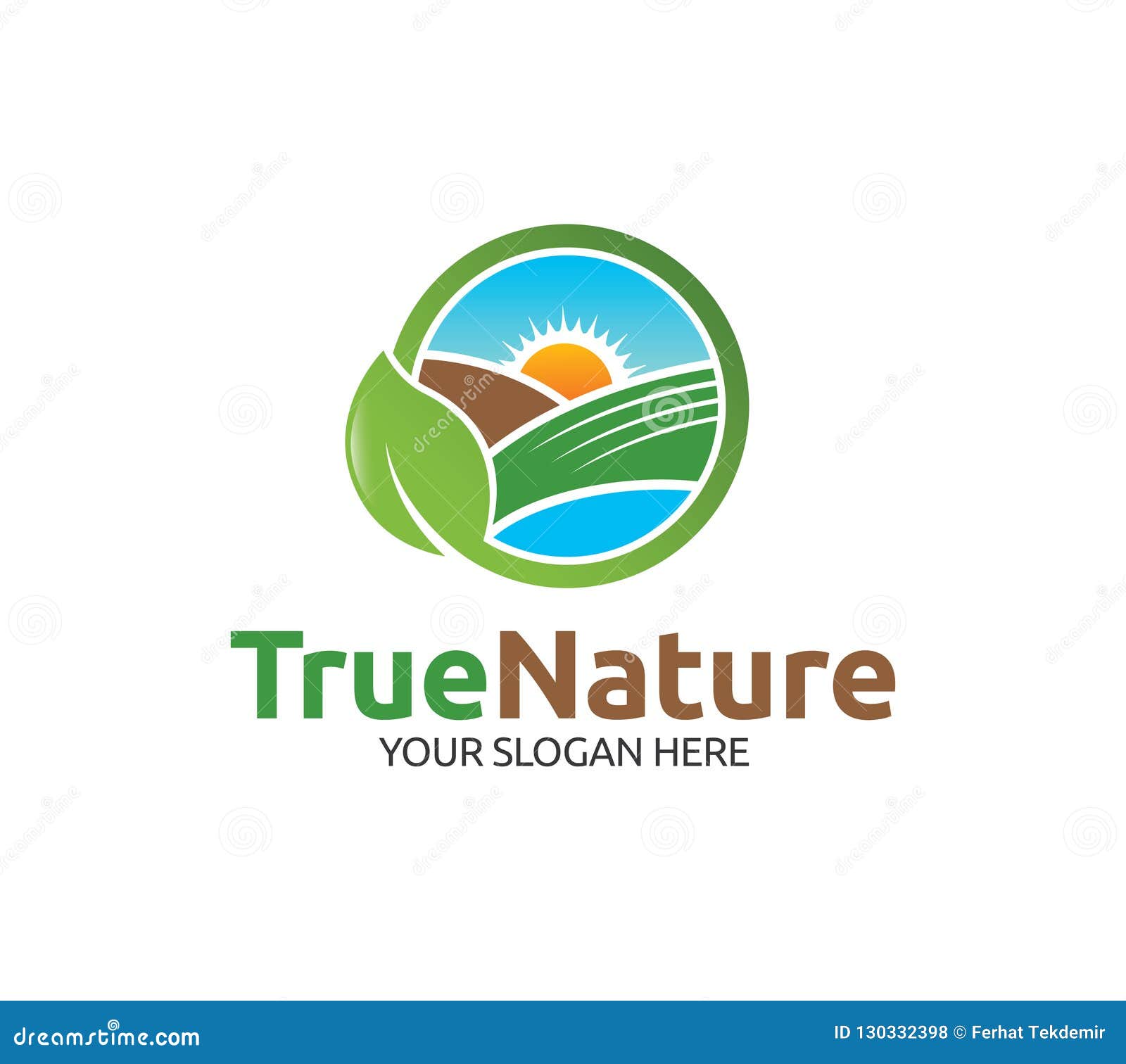 True Nature Logo Vector Illustration | CartoonDealer.com #128850978