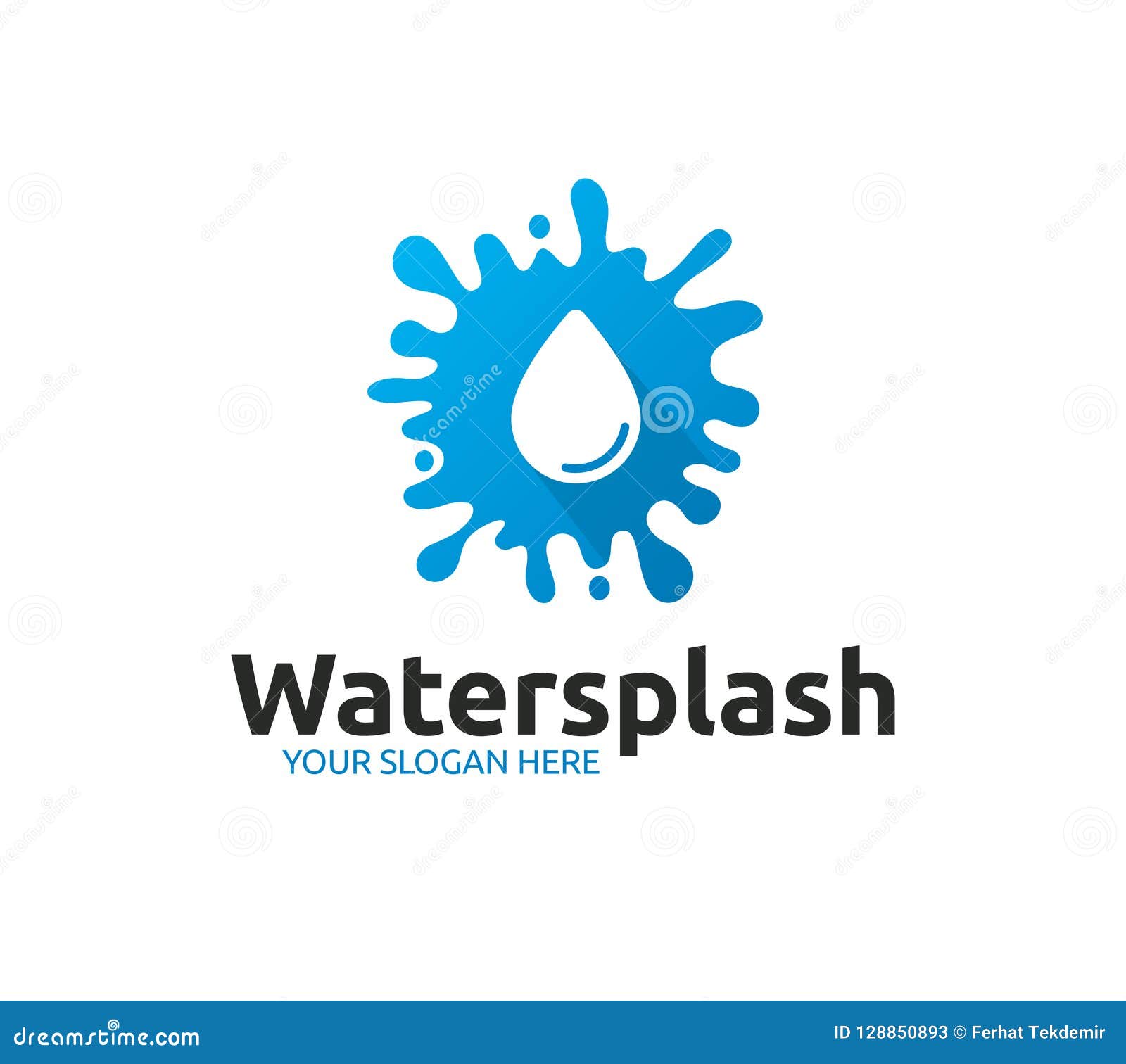 Water Splash Logo stock vector. Illustration of template - 128850893