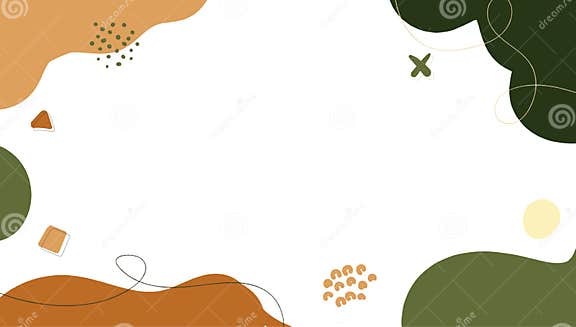 Minimalist And Modern Organic Abstract Geometric Shape Memphis Flat Background Design Vector