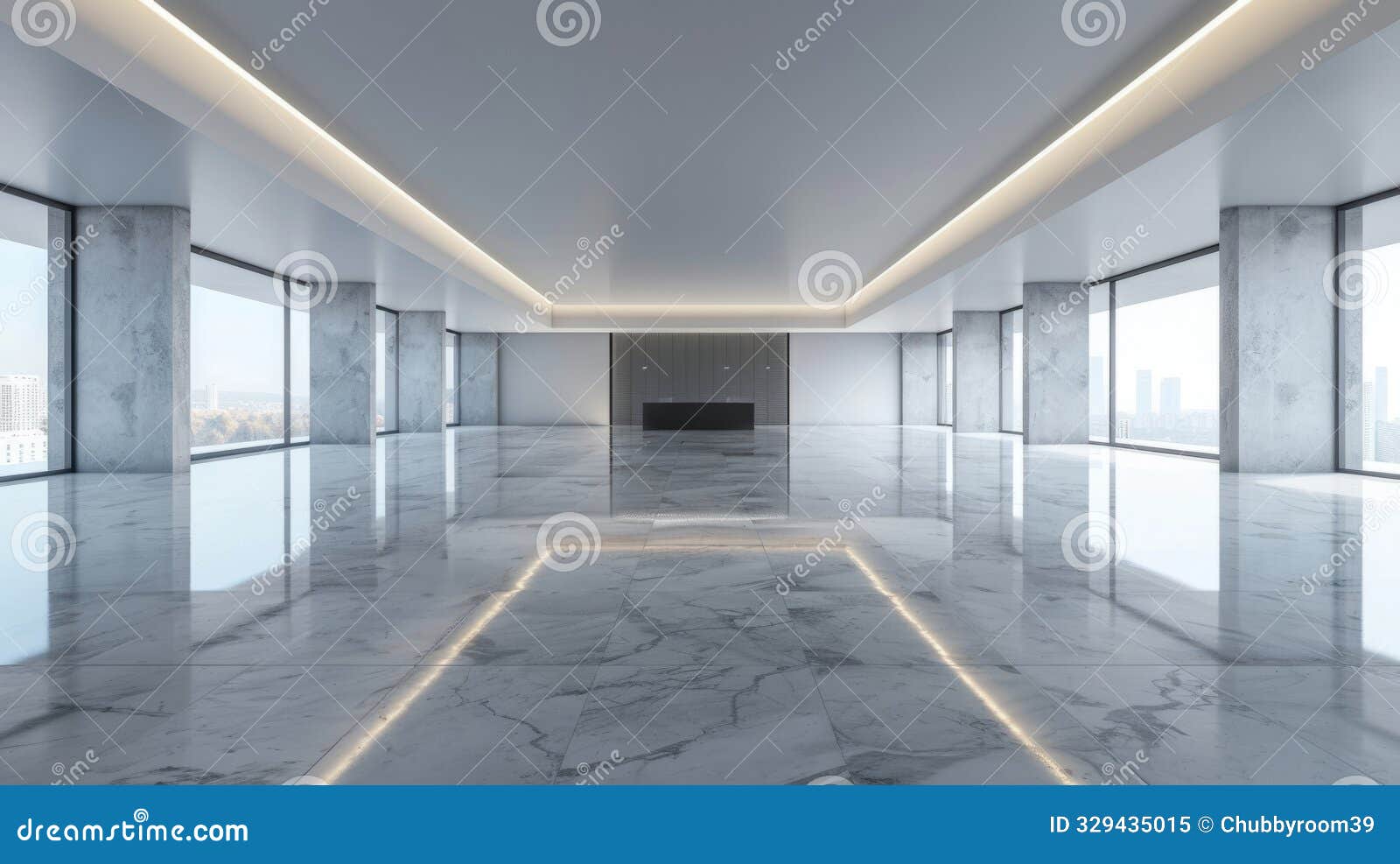 A Minimalist and Modern Showroom with Clean Lines and an Empty Space ...