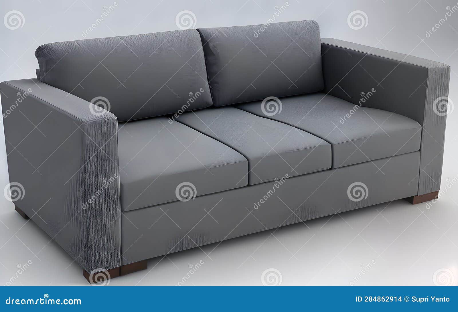 Minimalist Modern Sofa in the Empty Room Stock Illustration ...