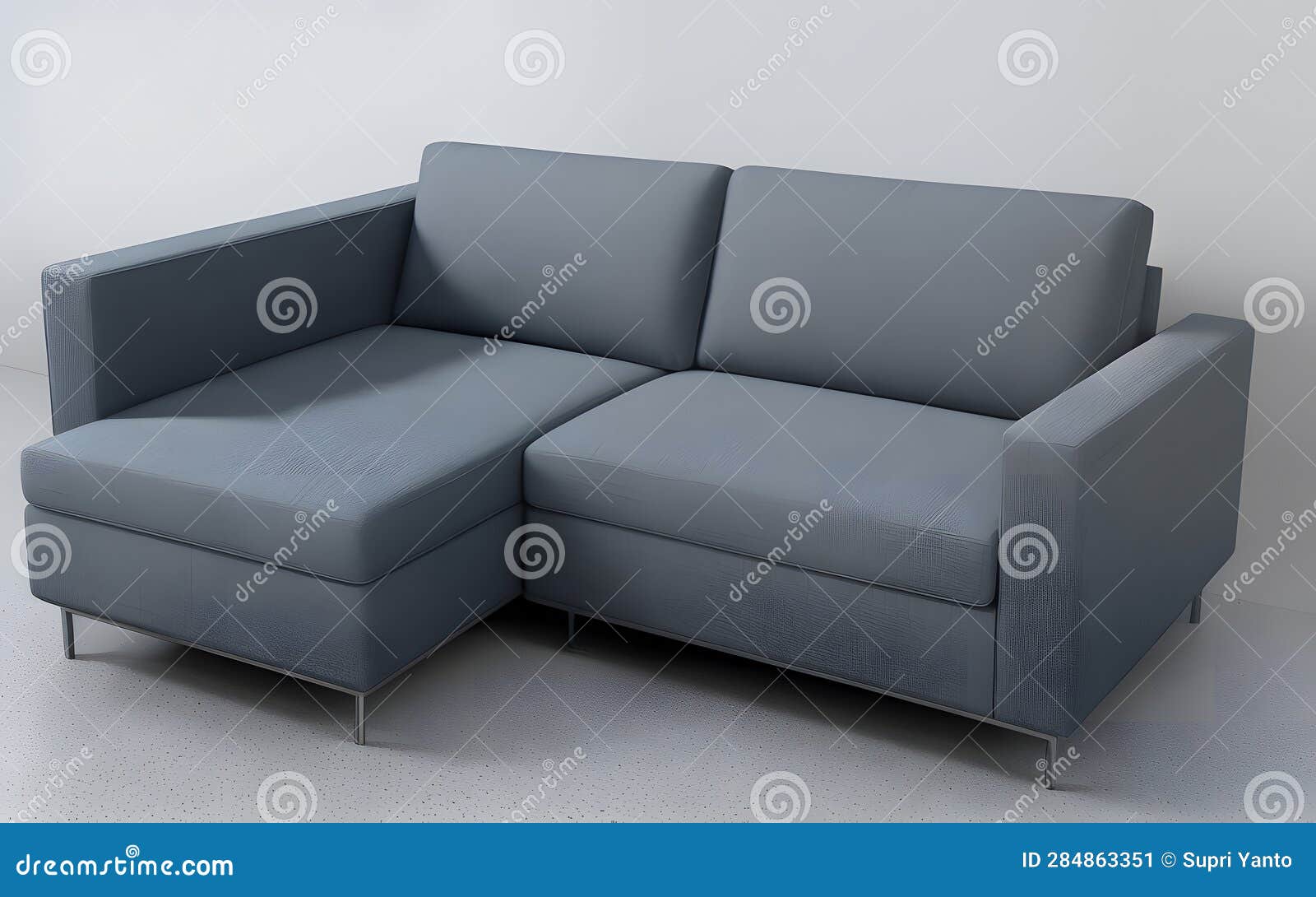 Minimalist Modern Sofa in the Empty Room Stock Illustration ...