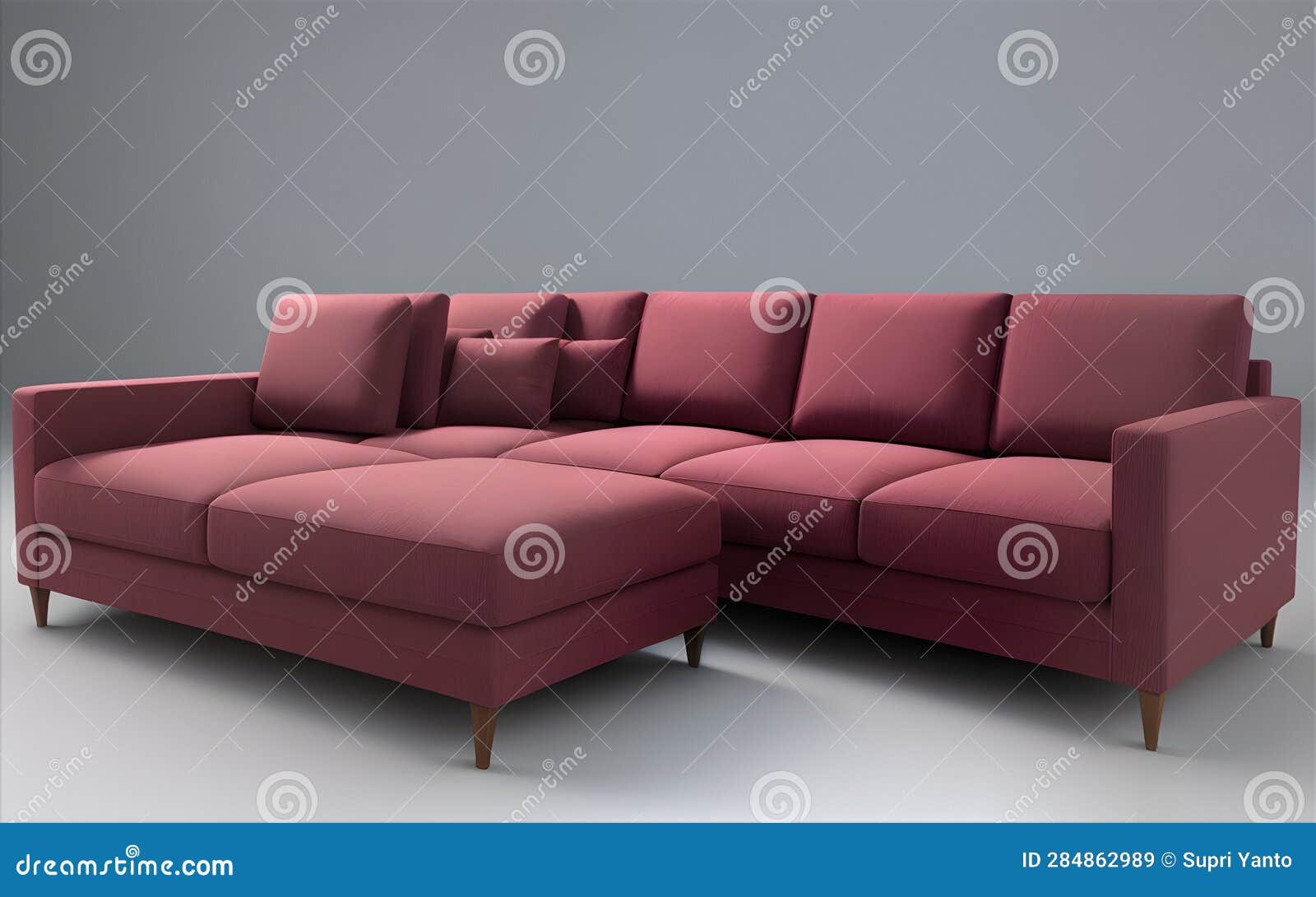 Minimalist Modern Sofa in the Empty Room Stock Illustration ...
