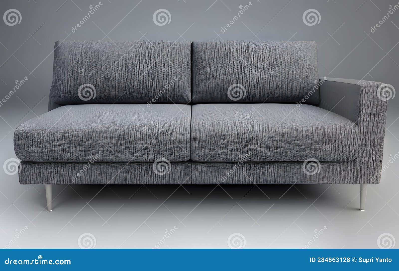 Minimalist Modern Sofa in the Empty Room Stock Illustration ...