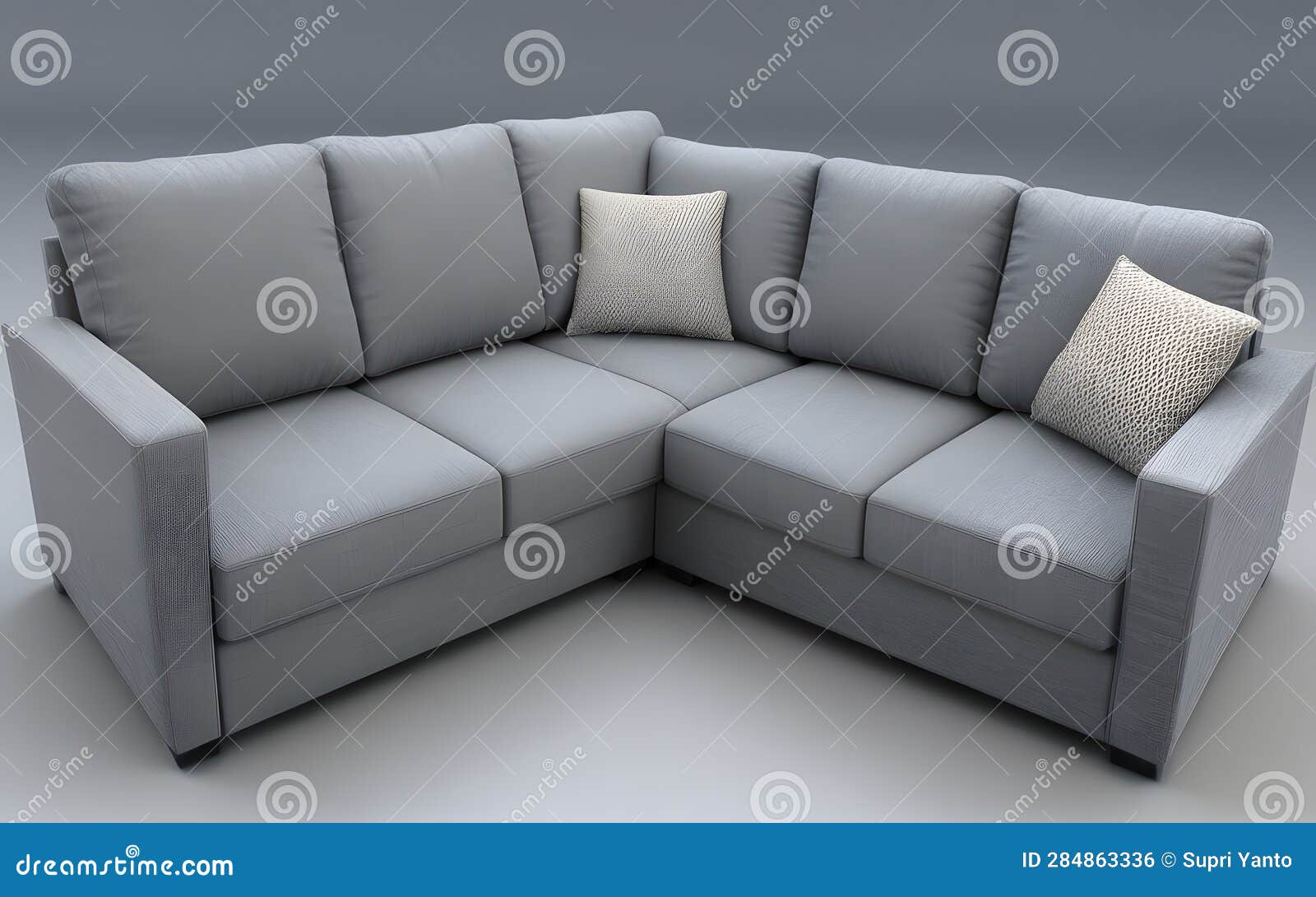 Minimalist Modern Sofa in the Empty Room Stock Illustration ...