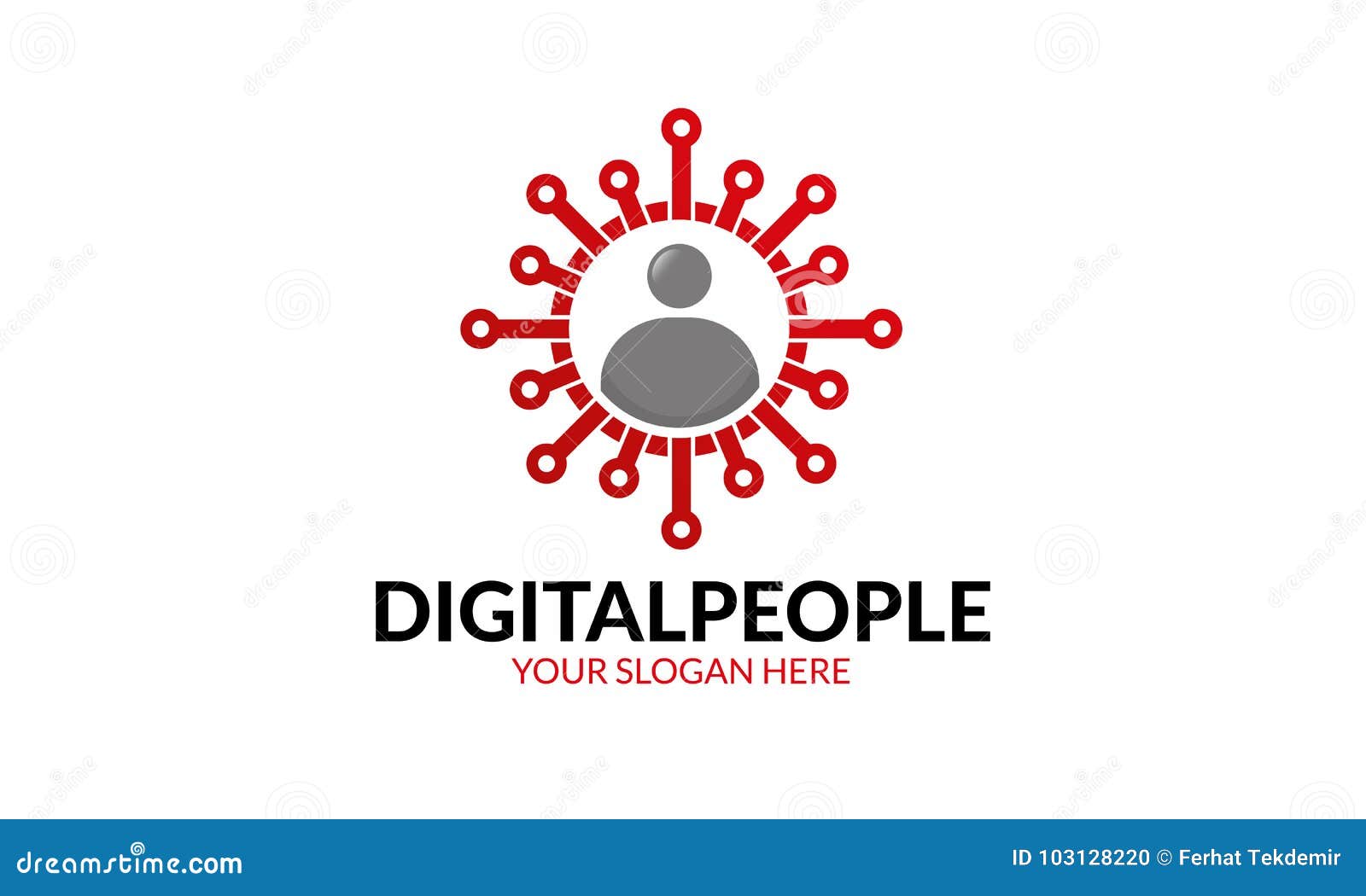 Digital People Logo Template Stock Vector - Illustration of technology ...