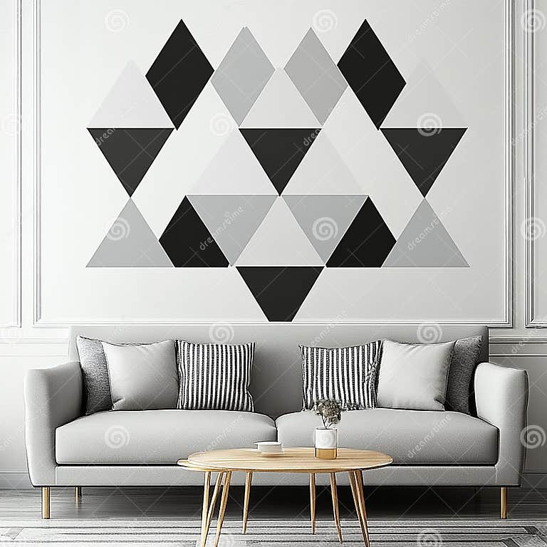 Minimalist Monochrome Triangle Design with Clean, Geometric Shapes ...