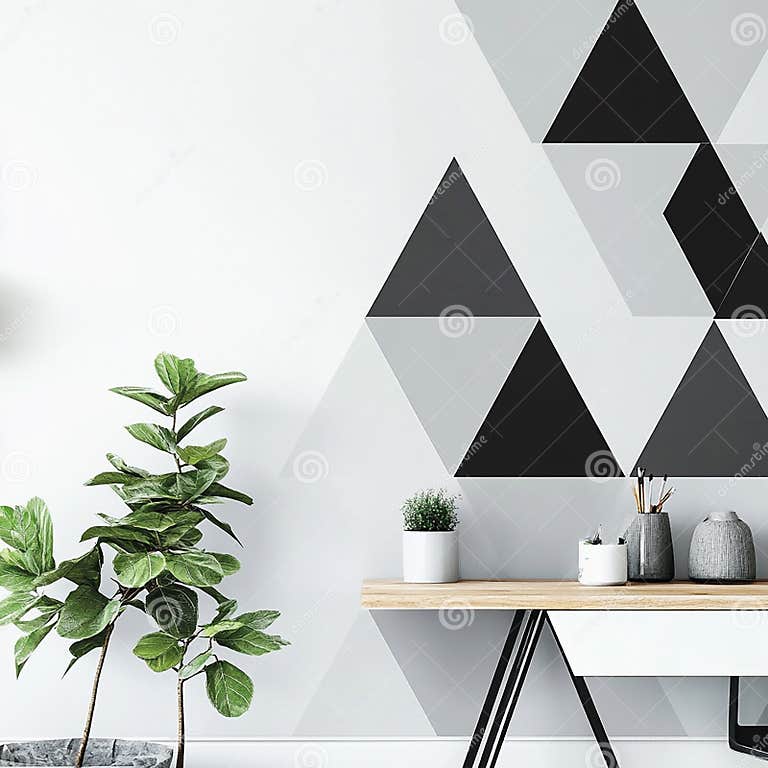 Minimalist Monochrome Triangle Design with Clean, Geometric Shapes ...