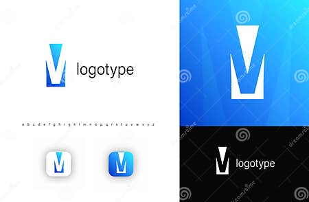Minimalist Monogram Letter M Logo with Angular Cutout Style and Negative Space Effect, Logo Kit ...