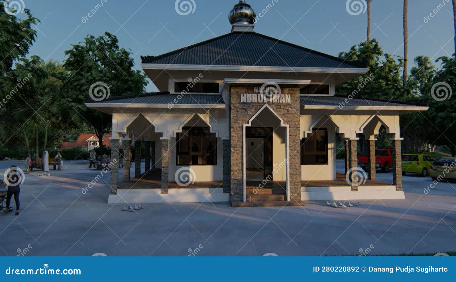 Minimalist mosque design stock footage. Video of house - 280220892