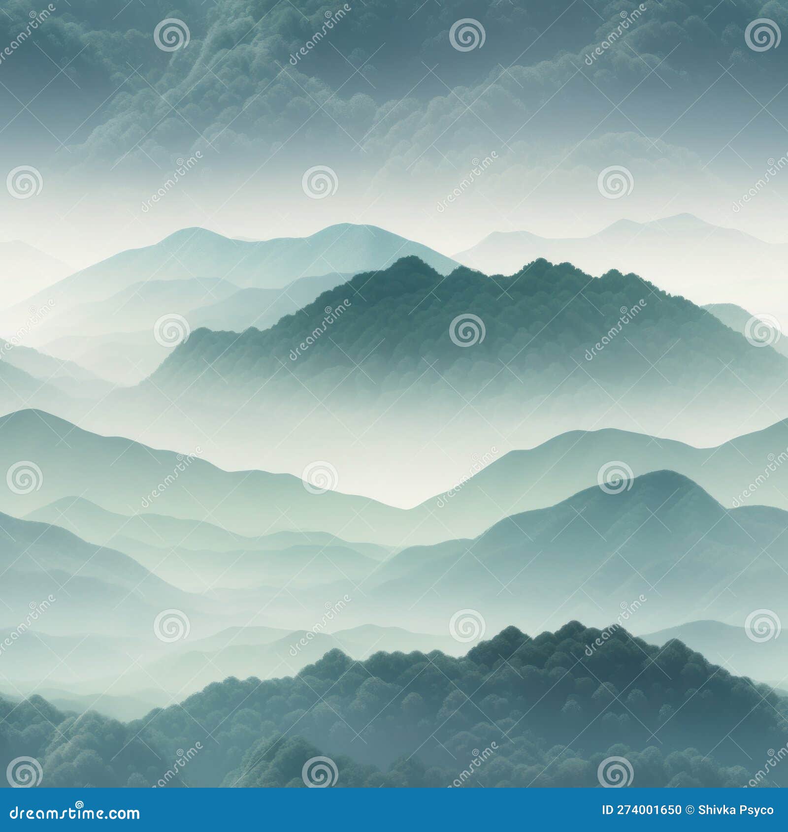 A Minimalist Mountain Range Pattern Generative AI Stock Illustration ...