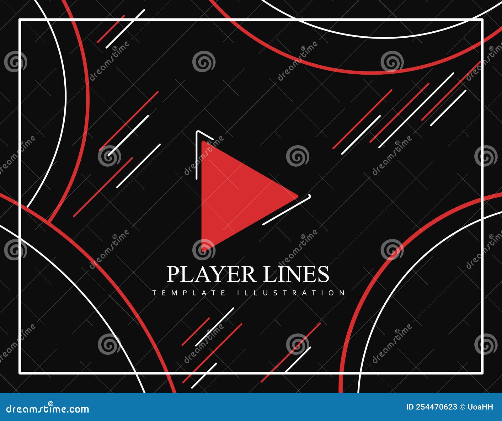 Minimalist Music Player with Lines and Circles. Modern Template Design ...