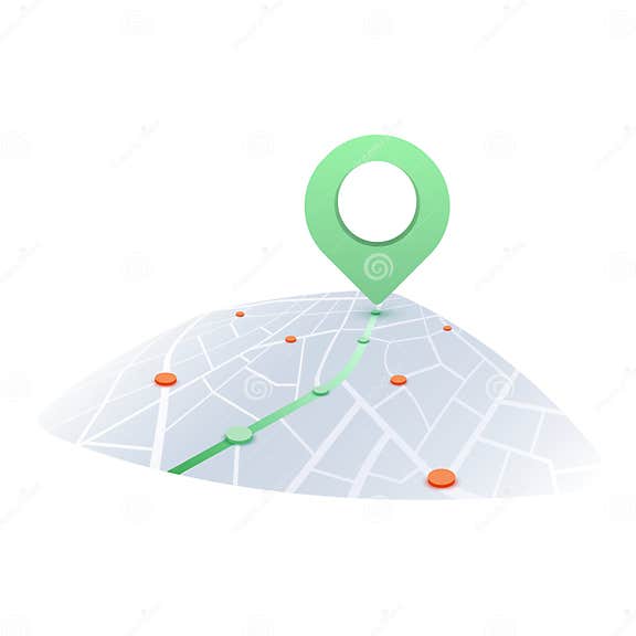 Minimalist Navigation Pin with Map Vector Illustration is Ideal for GPS ...