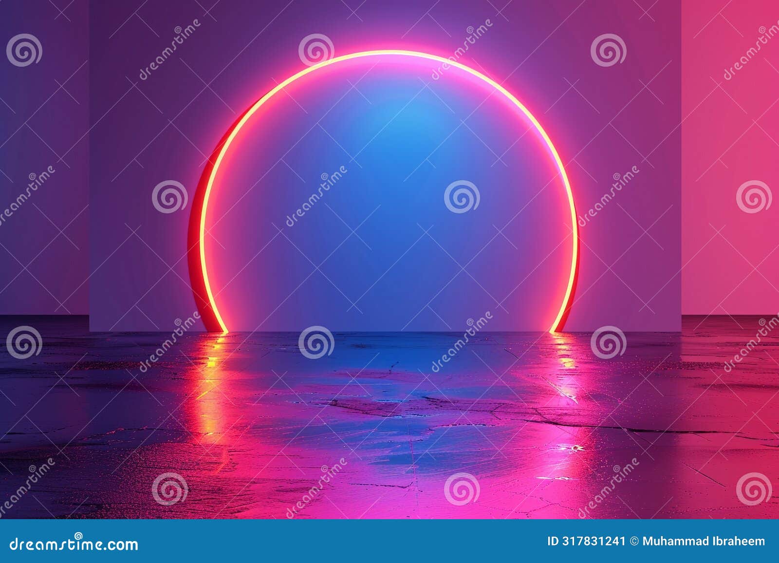 A Minimalist Neon Abstract Wallpaper with Simple Shapes and Subtle ...