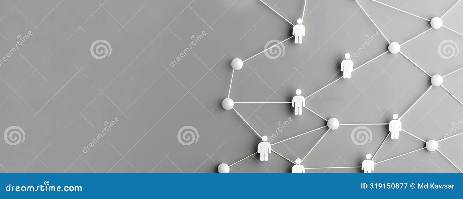 Minimalist Network of Interconnected People on Grey Background - AI ...