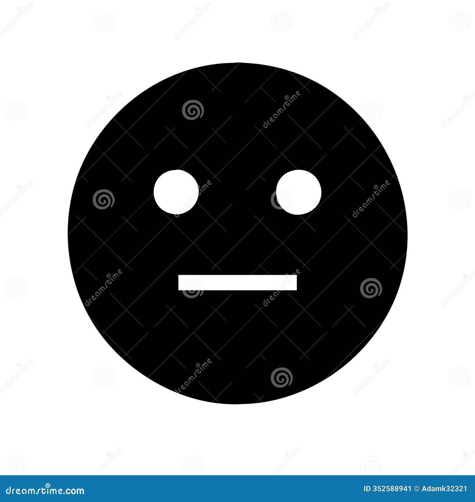 Minimalist Neutral Face Emoji Vector for Emoji Art Design and ...