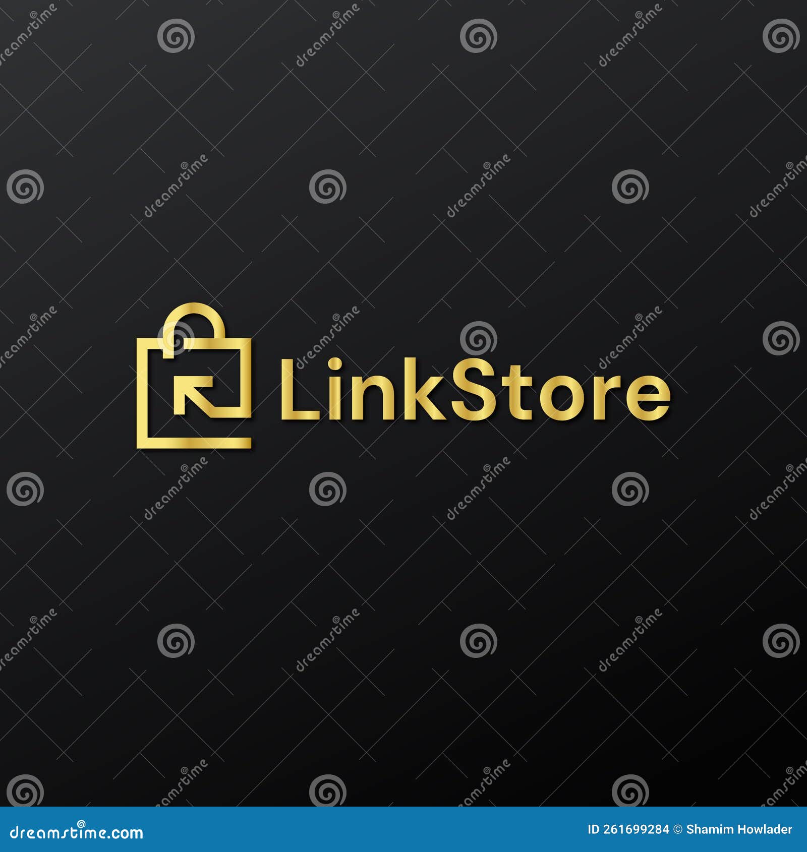 Minimalist Online Link Store Market Logo Stock Vector - Illustration of ...