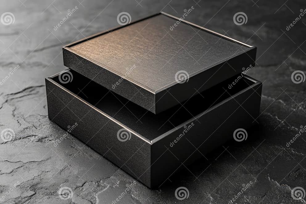 Minimalist Open Black Box with Empty Interior for Elegant Product ...