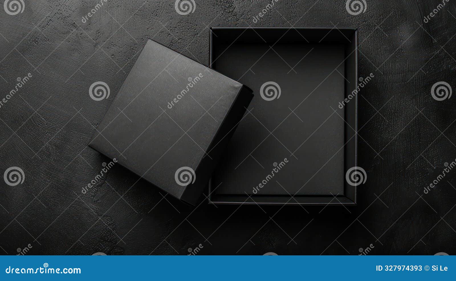 Minimalist Open Black Box - Empty Space for Your Imagination Stock ...