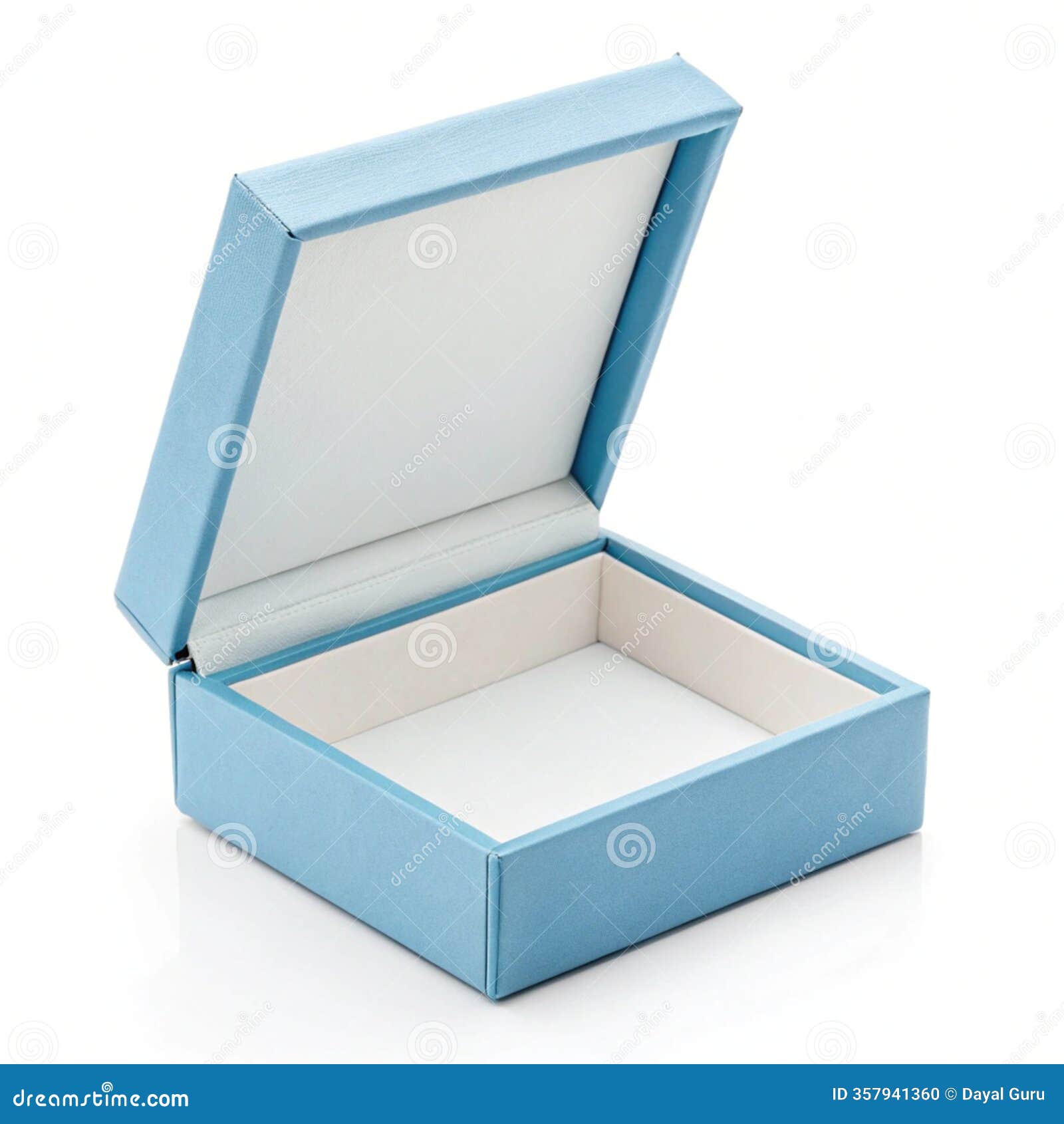 Minimalist open blue box stock illustration. Illustration of isolated ...