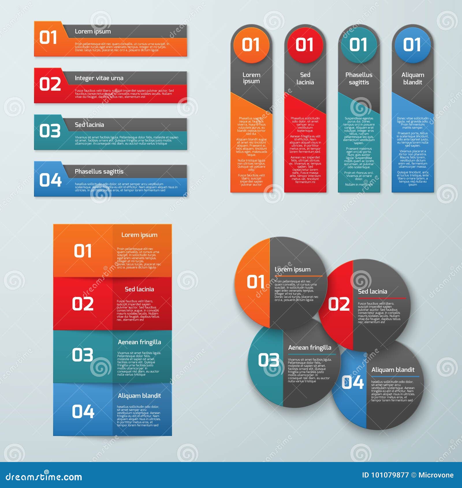 Minimalist Optional Tabs. Option Schedule Modules Vector Set Stock ...