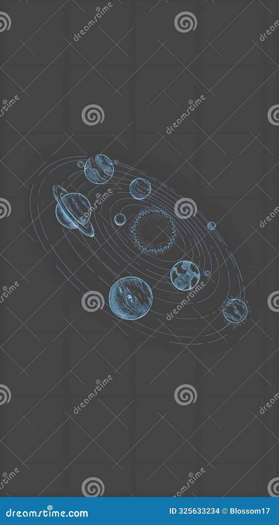 Minimalist Orbit Wallpaper stock illustration. Illustration of ...