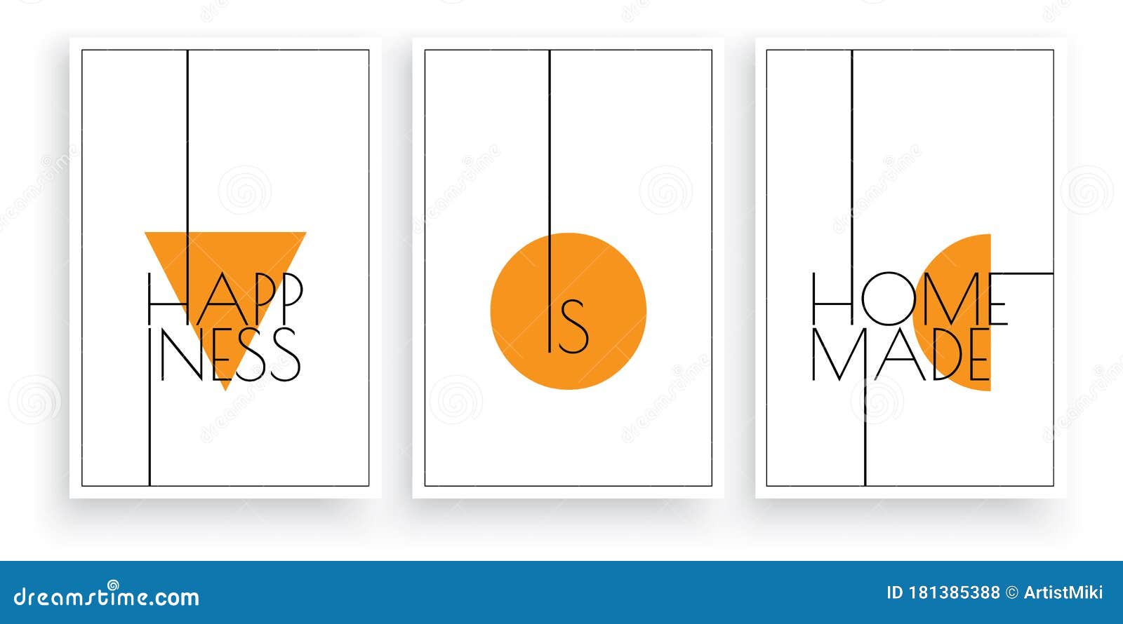 Happiness is Homemade, Vector. Scandinavian Minimalist Art Design Stock ...