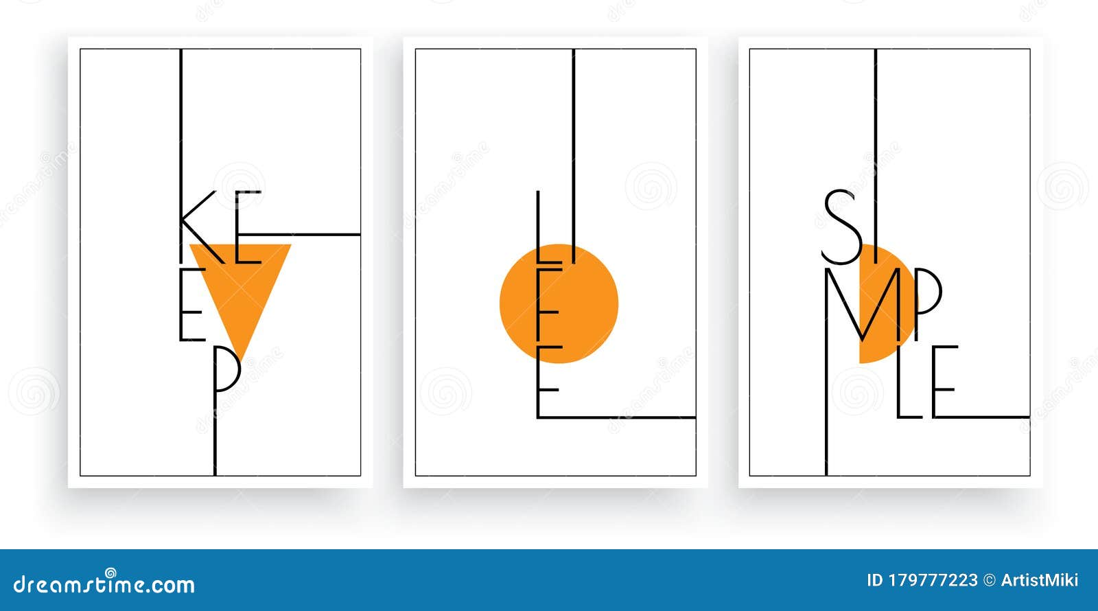 Keep Life Simple, Vector. Scandinavian Minimalist Art Design. Three ...