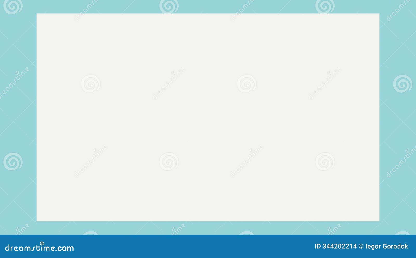 Minimalist Pale Yellow and Teal Rectangular Border with Large Blank ...