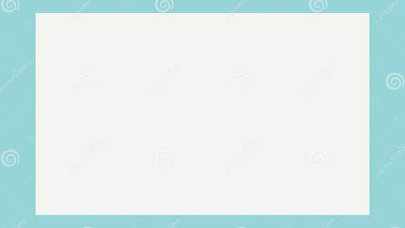Minimalist Pale Yellow and Teal Rectangular Border with Large Blank ...
