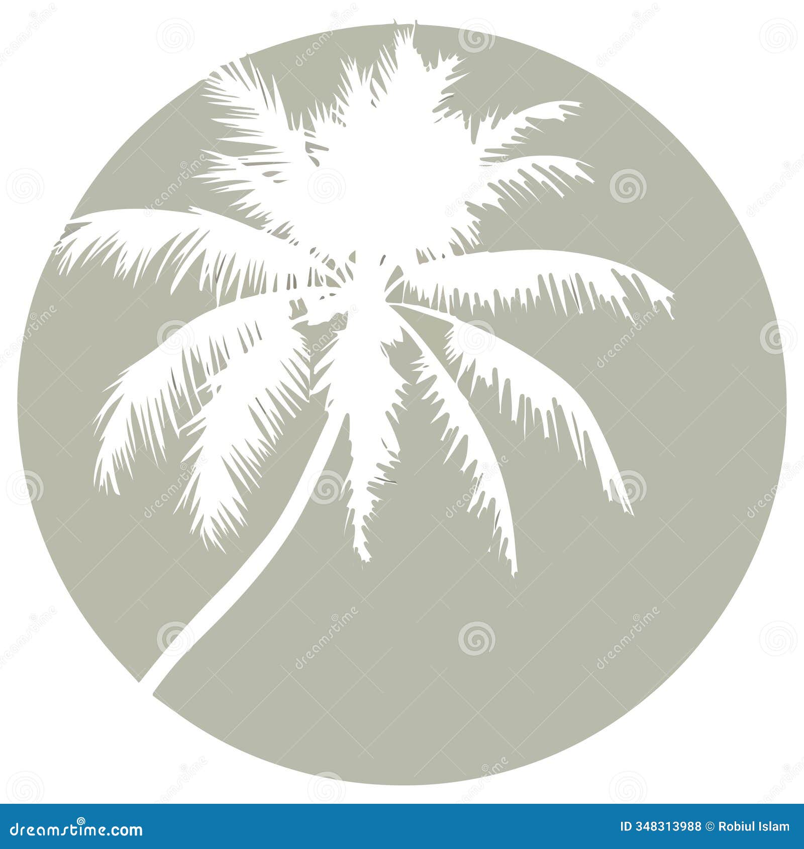Minimalist Palm Tree Vector Design. Stock Illustration - Illustration ...
