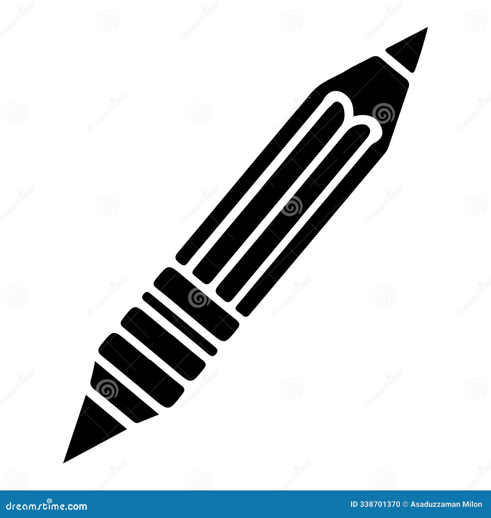 Minimalist Pencil Silhouette Vector Stock Illustration - Illustration ...