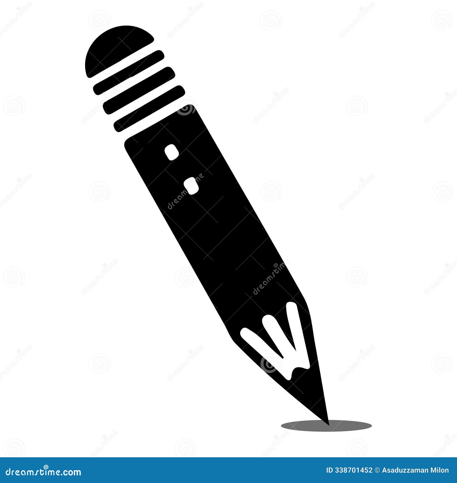 Minimalist Pencil Silhouette Vector Stock Illustration - Illustration ...