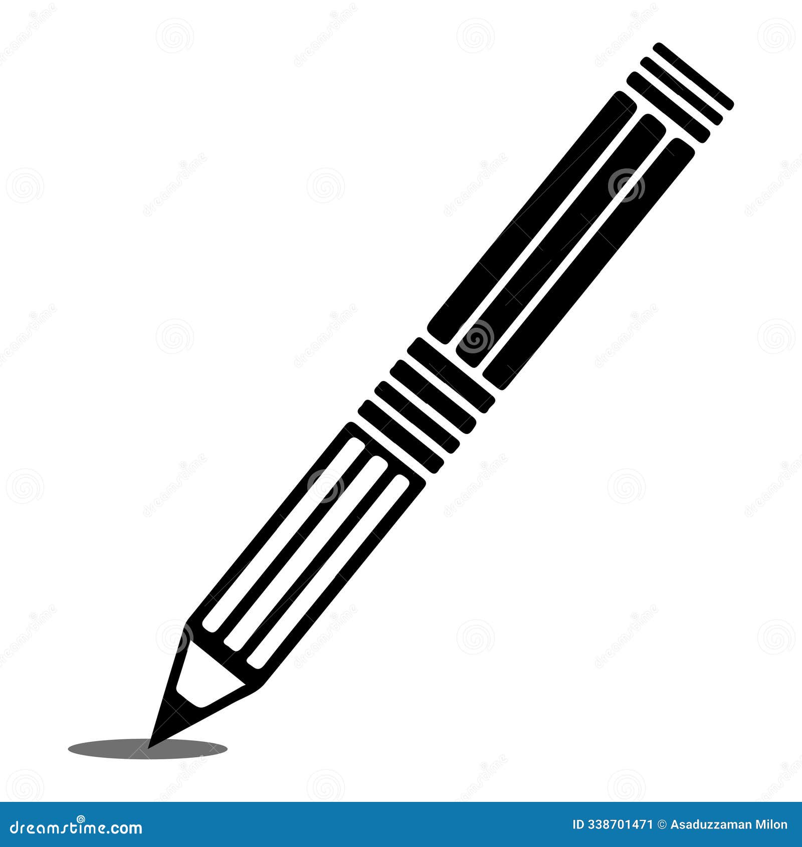 Minimalist Pencil Silhouette Vector Stock Illustration - Illustration ...