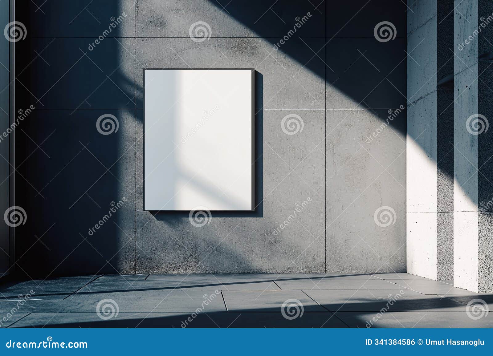 Minimalist Photo of a Blank, Vertical White Rectangular Poster on a ...