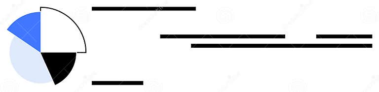 Minimalist Pie Chart and Horizontal Bar Lines Design for Data ...