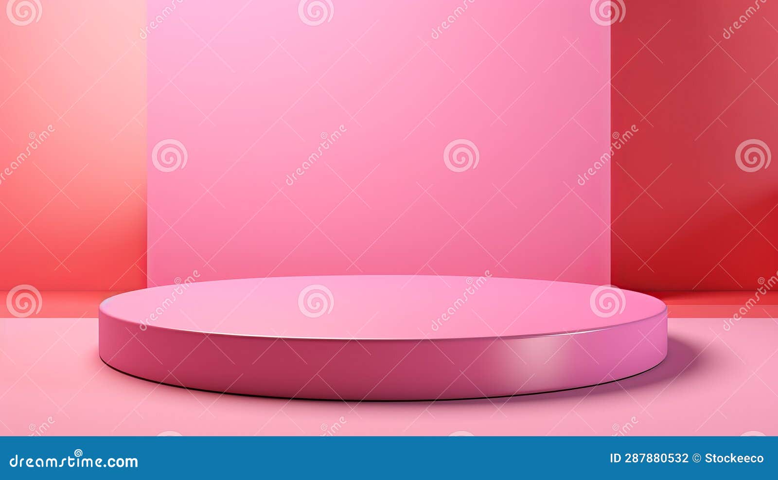 Minimalist Pink Plastic Stand On Background - 3d Render Table Podium Royalty-Free Stock Image ...