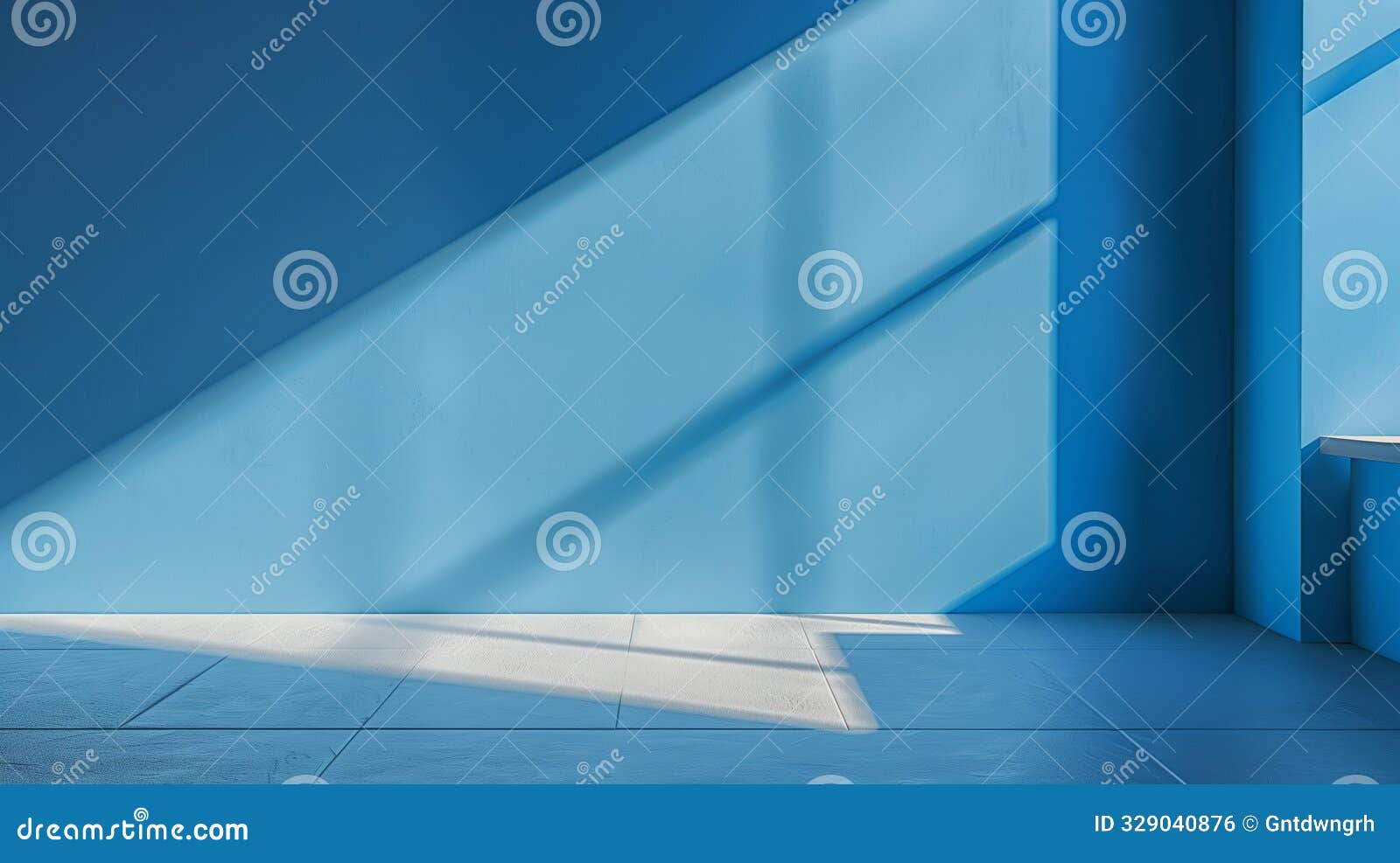 Minimalist Plain Blue Background for Product Photography, Soft Shadow ...