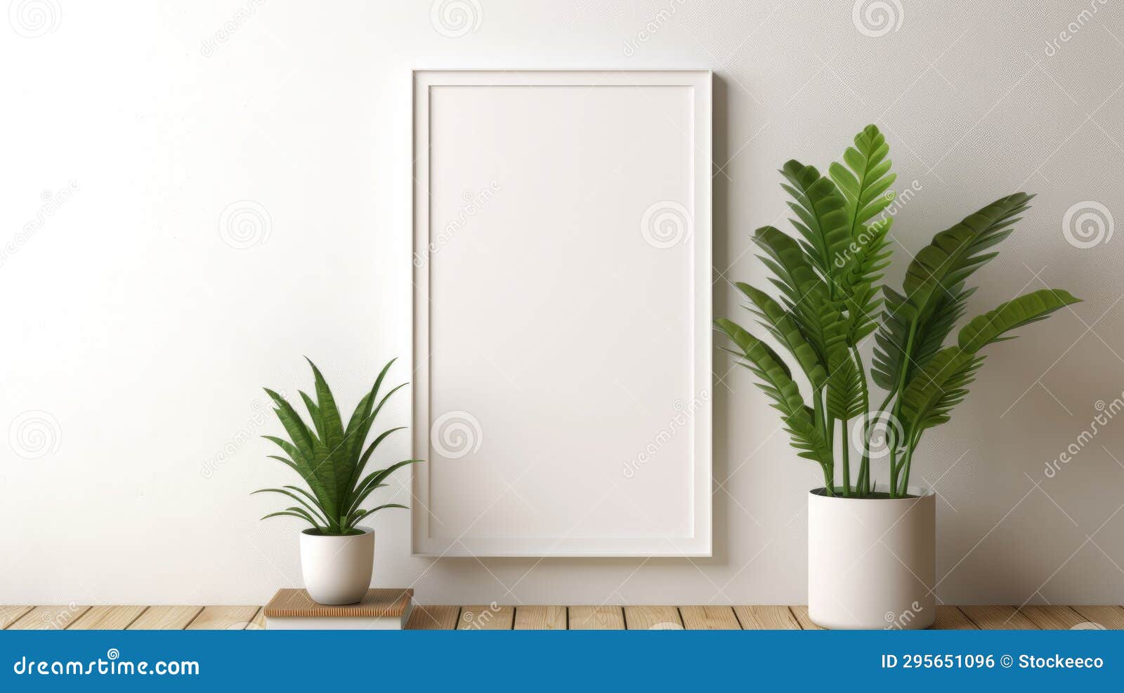 Minimalist Plants Picture Frame with Tropical Symbolism Stock ...