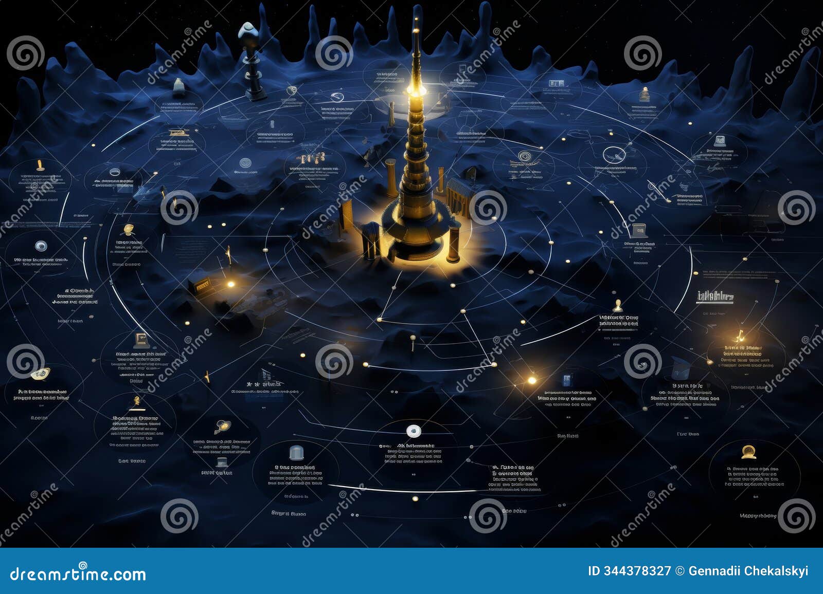 Minimalist Points of Interest Map Featuring Clear Icons for Restaurants ...