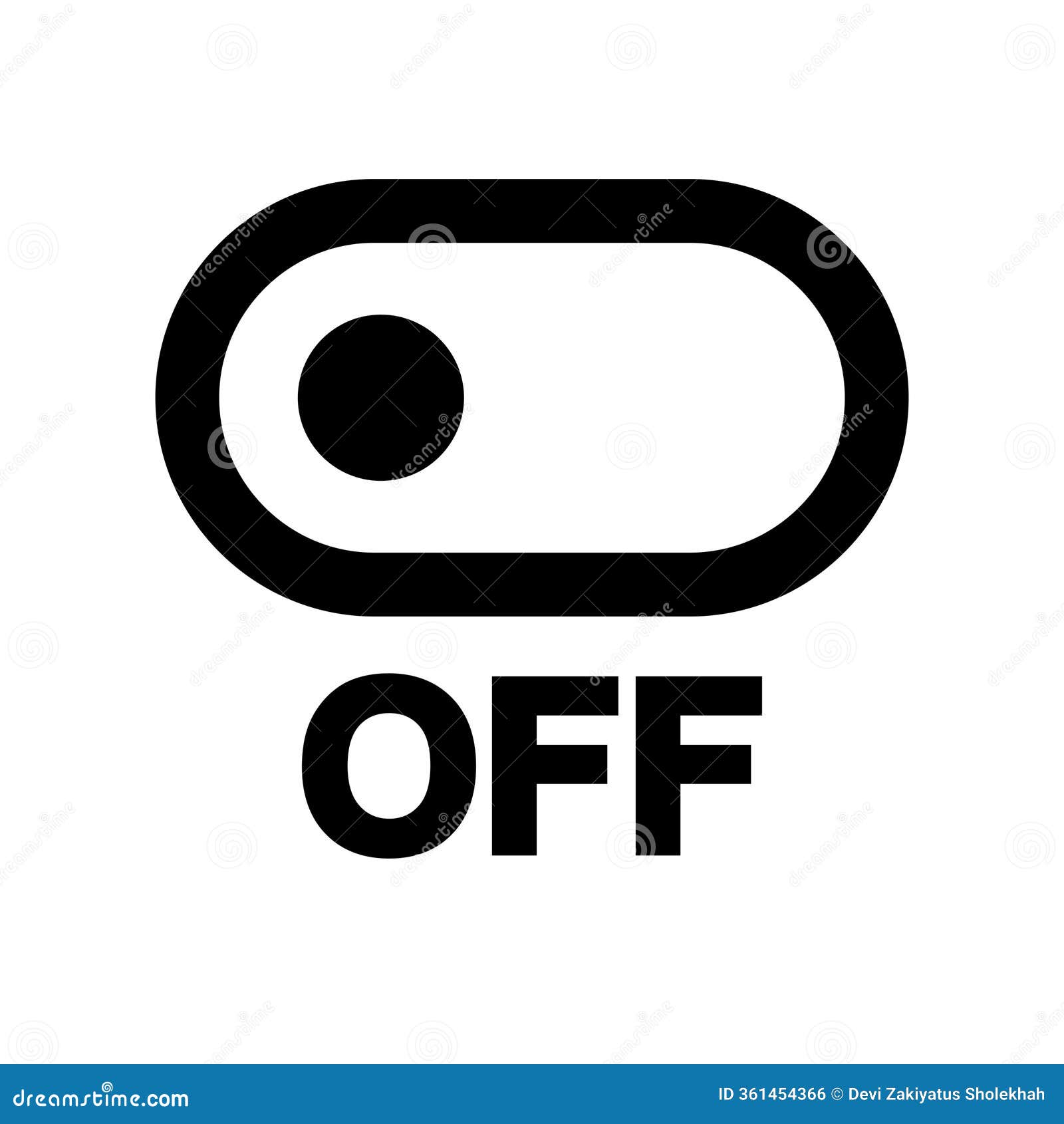 Minimalist Power Switch OFF Icon Stock Illustration - Illustration of ...