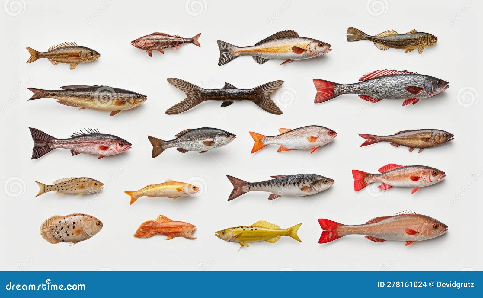 A Minimalist Presentation of Fresh Fish. Generative AI Stock ...