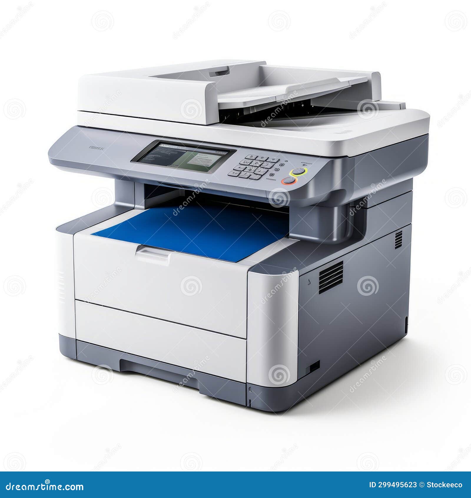 Minimalist Printer Design on White Background Stock Illustration ...