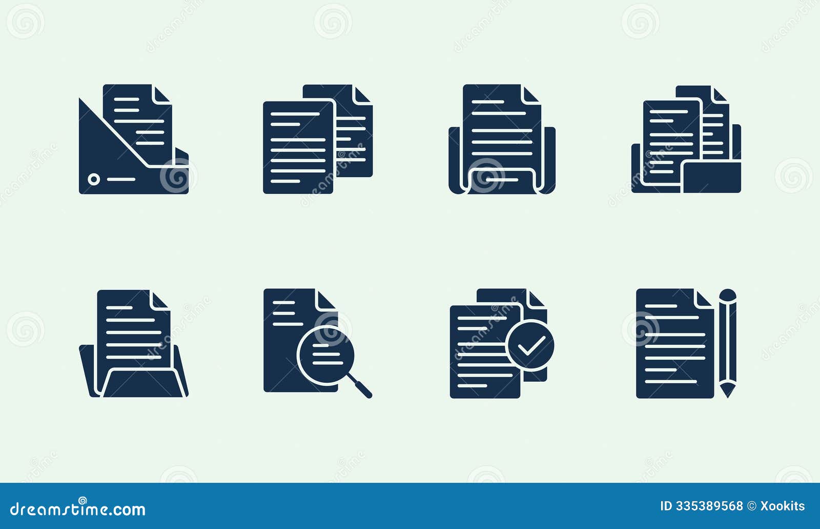 Minimalist Professional Document Presentation Modern Field Icon Set ...